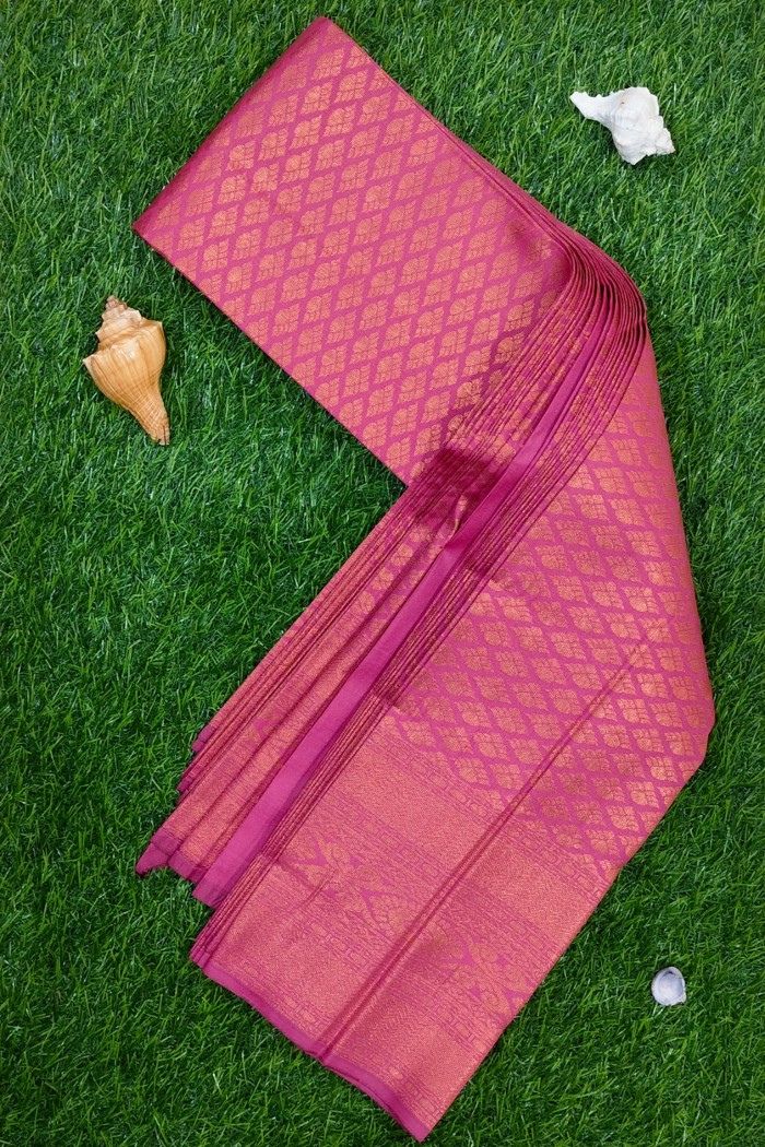 Fancy Semi Silk Maroon