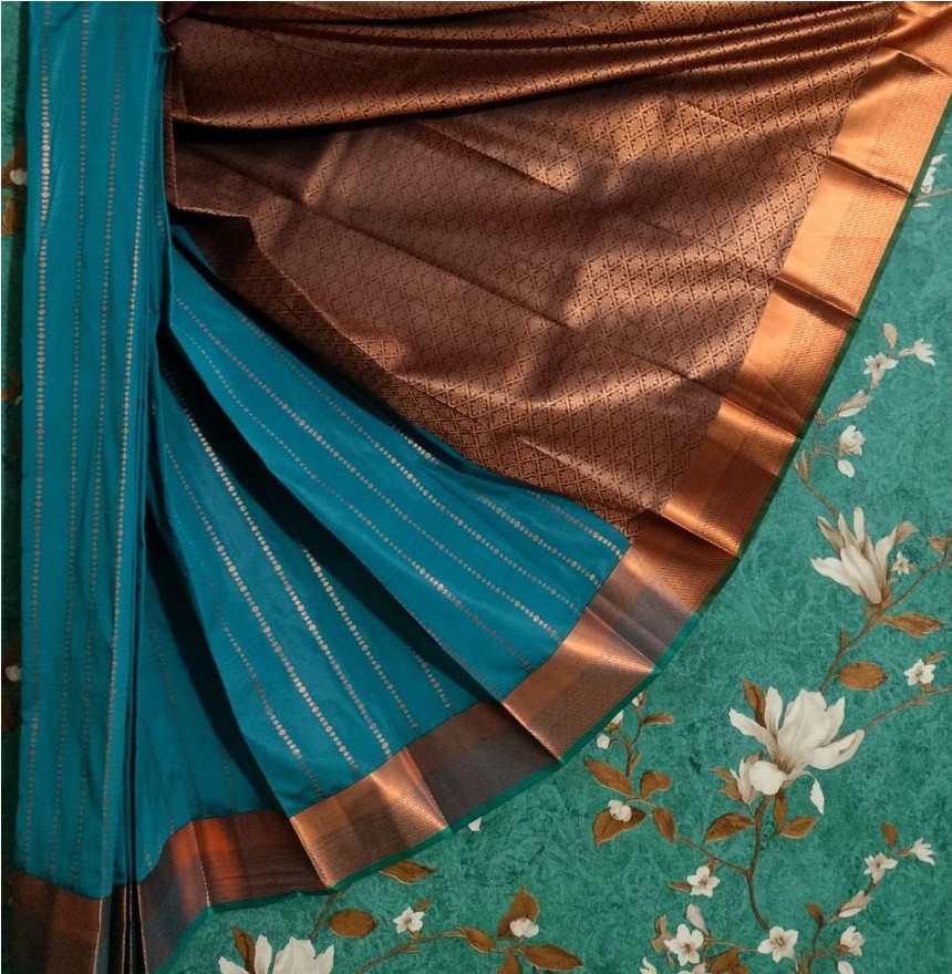 Unleash your fashion statement with Fancy Soft Silk Blue Star Buttas ...