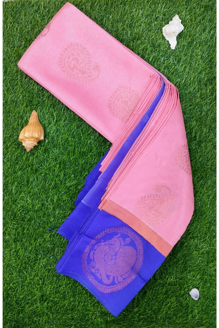 Enhance your wardrobe with tissue silk in pink with a blue shade from ...
