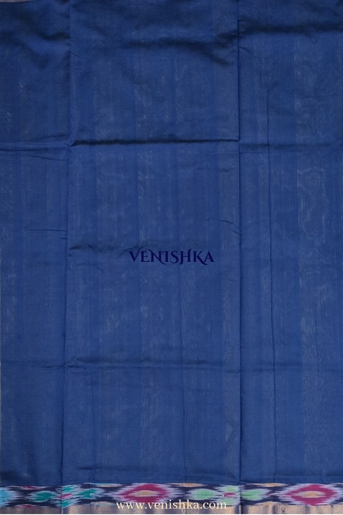 Uppada Silk Saree with Pochampally Border in Light Brown - Venishka.com