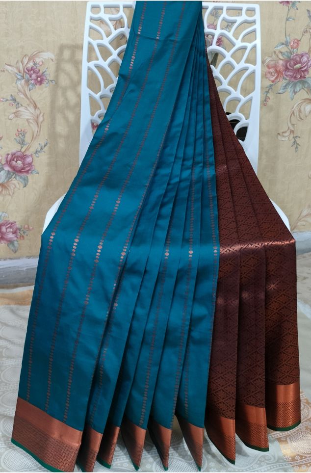 Unleash your fashion statement with Fancy Soft Silk Blue Star Buttas ...