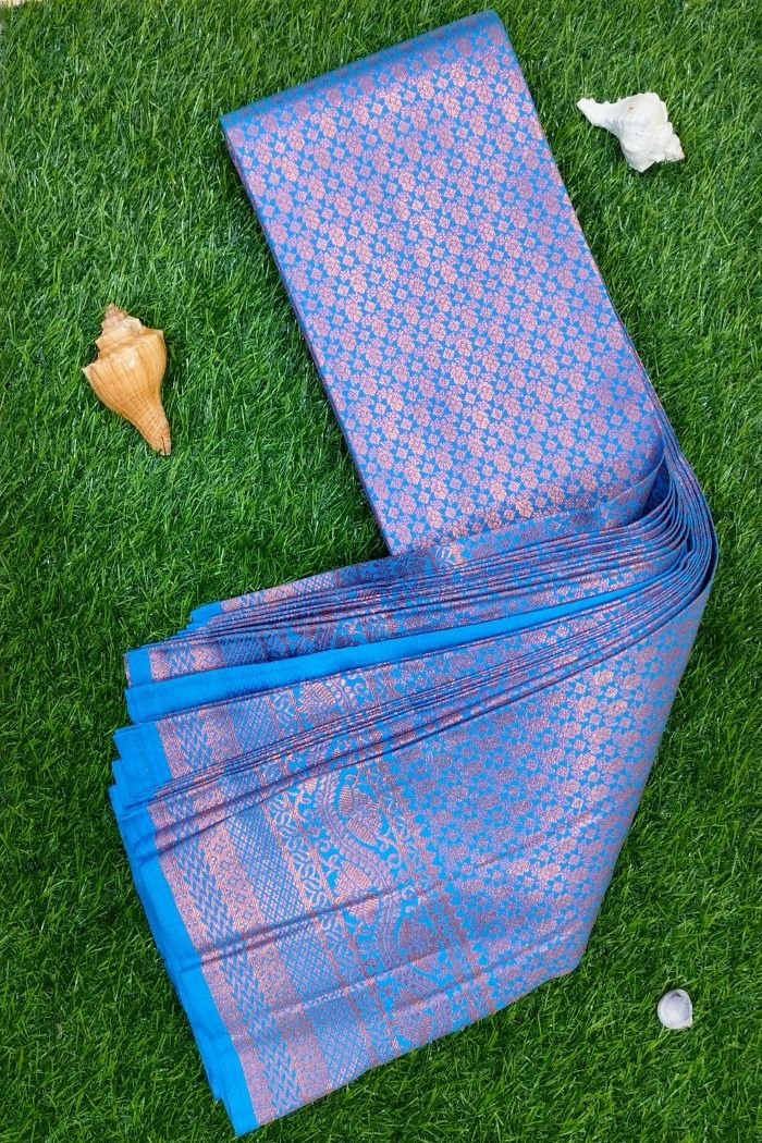 Venishka's Fancy Semi Silk Blue: A Must-Have for Your Wardrobe