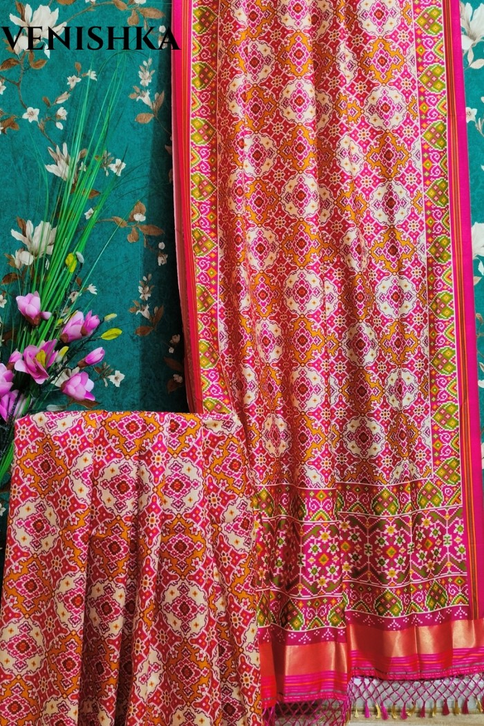Tussar Silk Saree in Elegant Pink - Shop at Venishka.com