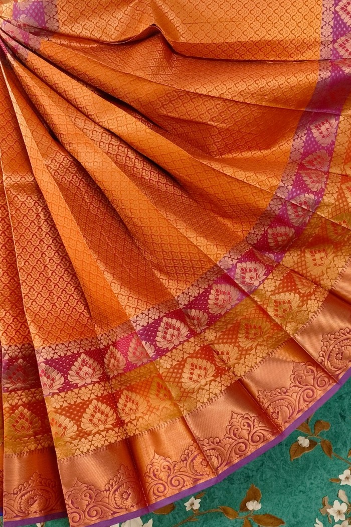 Elegant Silk Red with Blue Shade - venishka.com