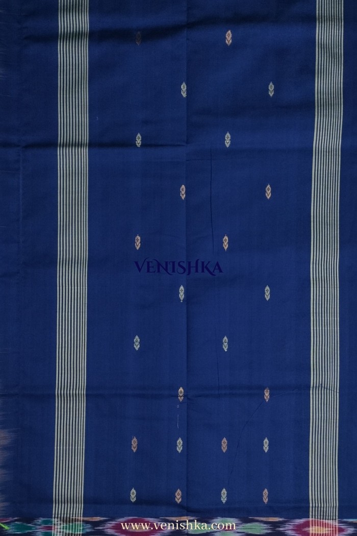 Uppada Silk Saree with Pochampally Border in Light Brown - Venishka.com