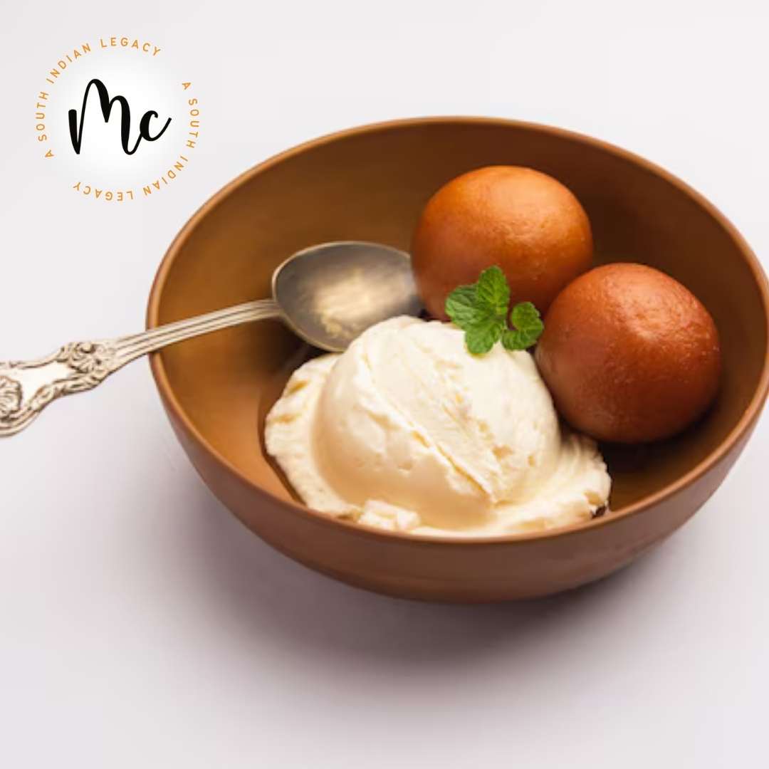 GULAB JAMUN WITH ICE CREAM