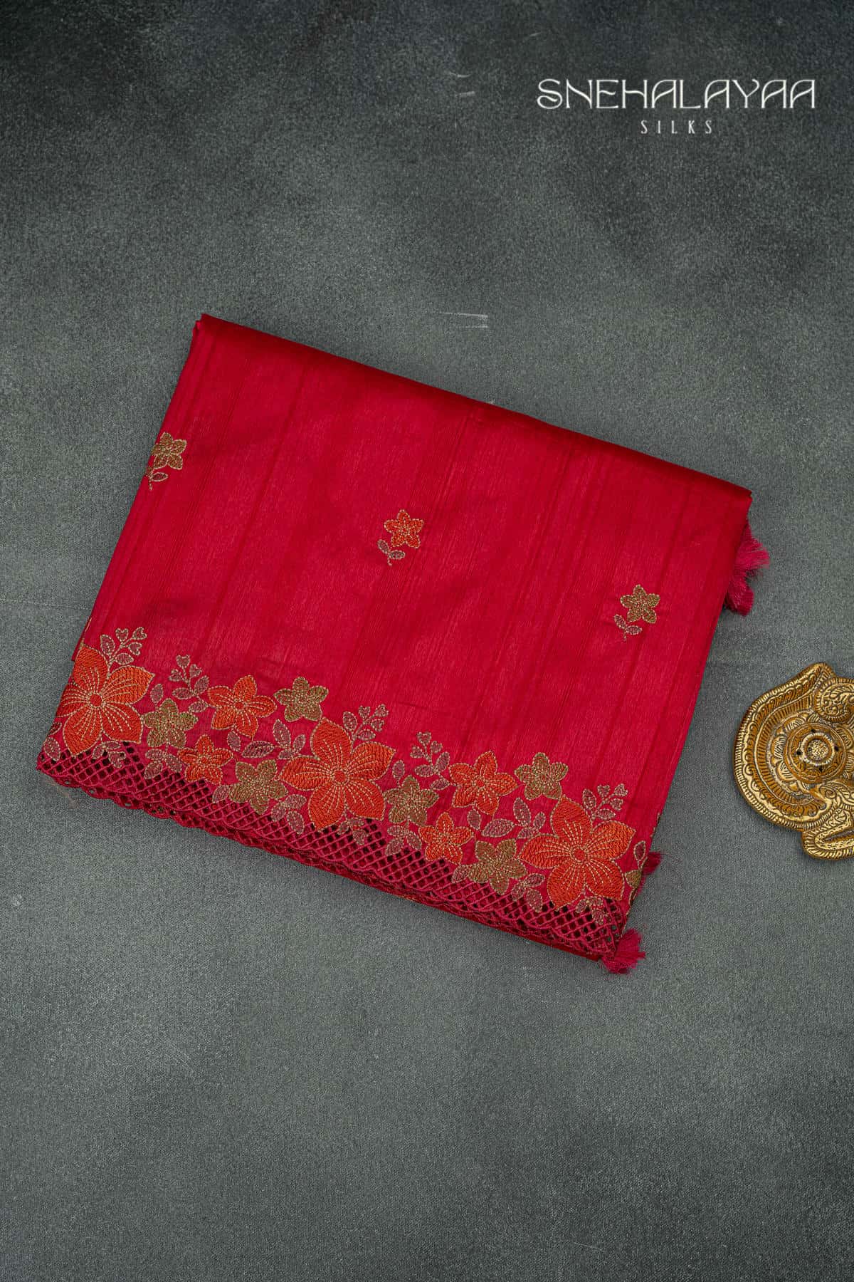 Red Raw Silk Saree