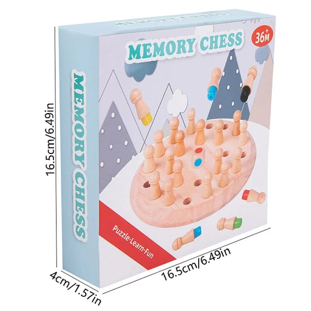 Memory chess wooden board
